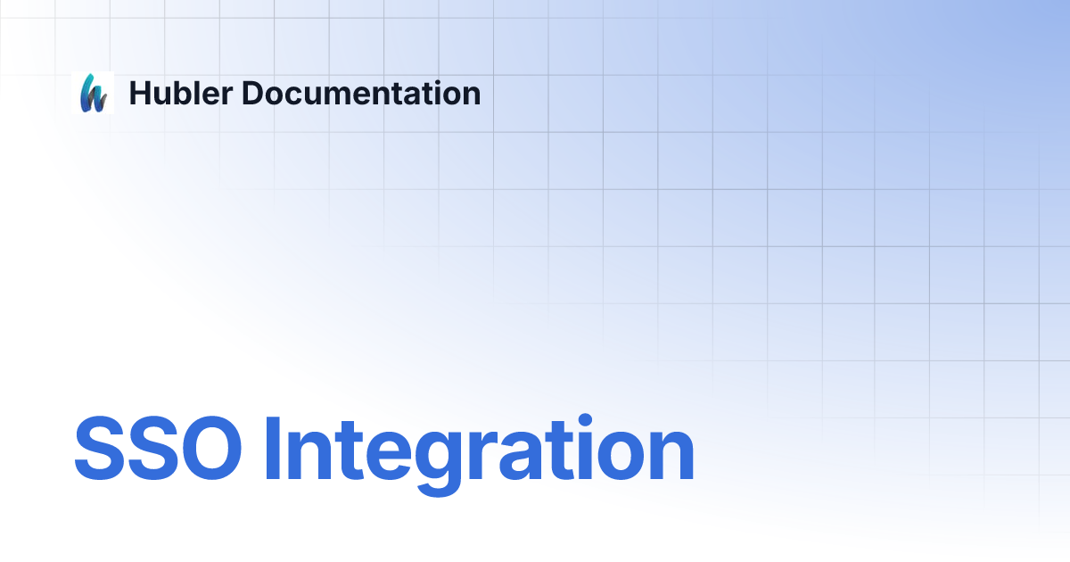 SSO Integration | Hubler Documentation